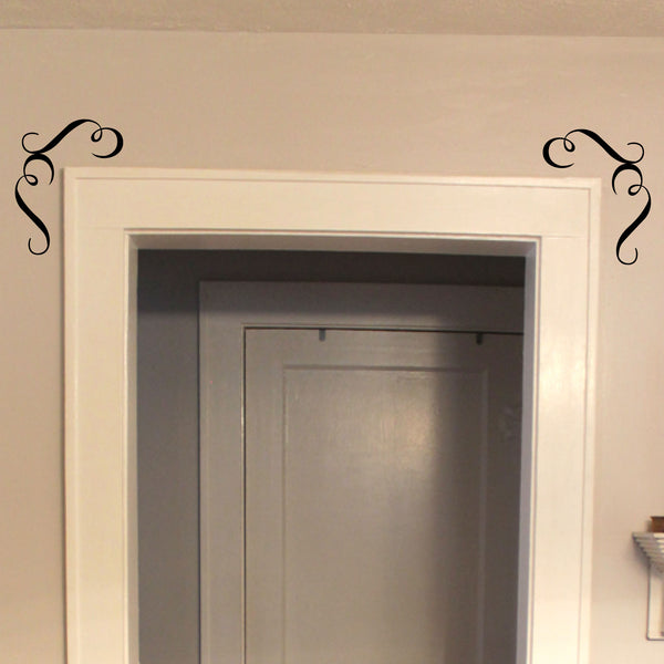 Decorative Door Frame Design Decal - 0100, Door Frame Wall Art, Door W ...