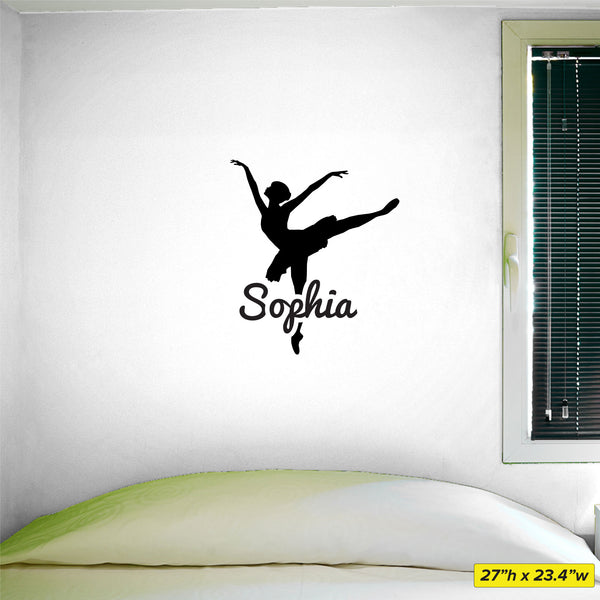 Custom Dance Name Wall Decal, 0126, Personalized Dance Name Wall Decal ...