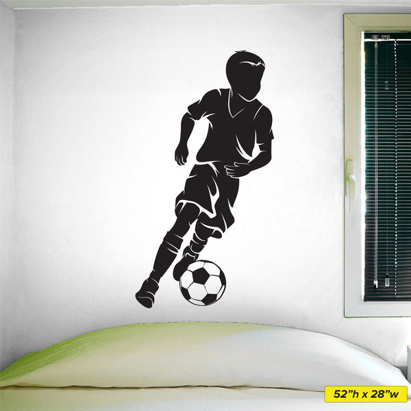Boys Soccer Wall Sticker, 0293, Dribbling, Futbol, Wall Decal ...