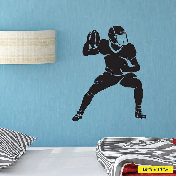 Football Quarterback Wall Sticker, 0302, Passing, QB – 317Signs.com