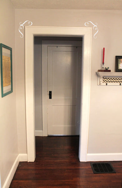 Decorative Door Frame Design Decal - 0100, Door Frame Wall Art, Door W ...