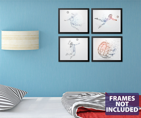Digital Download 10x8 Volleyball Wall Art - Set of 4 files - 0549 ...